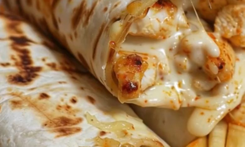 Parmesan Garlic Chicken Burritos - DEESVIRAL