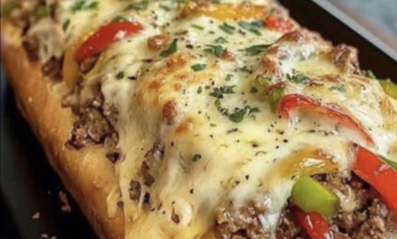 Cheesesteak Stuffed Garlic Bread - DEESVIRAL