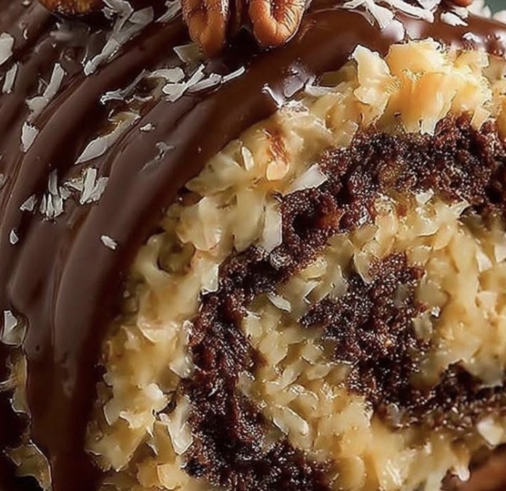 German Chocolate Cake Roll - DEESVIRAL