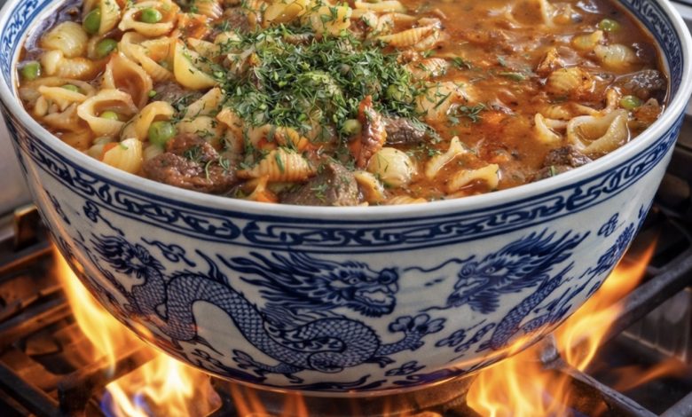 Shell Pasta Beef Soup - DEESVIRAL